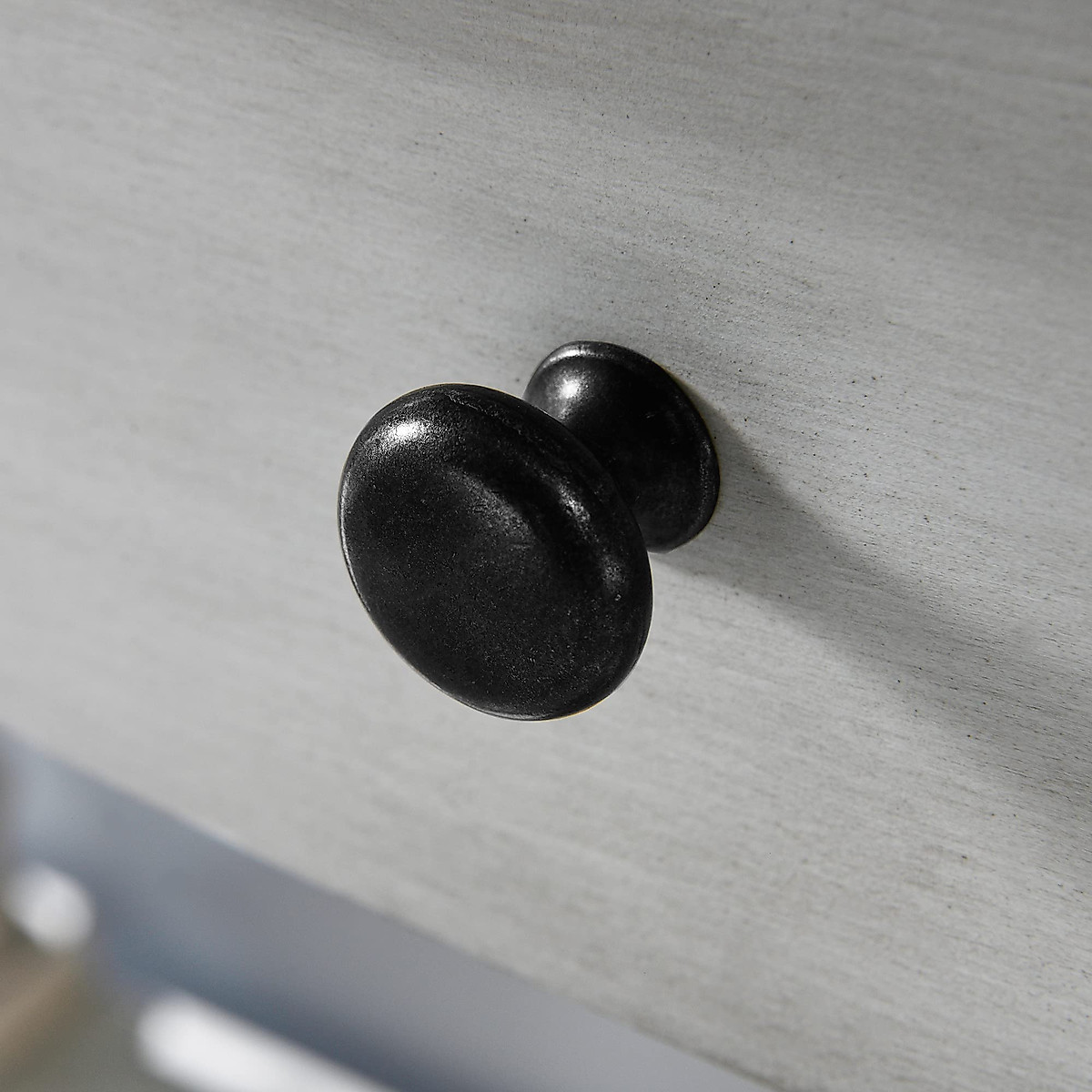 MODERION Solid Wood Console Table with Drawer, Semi-Circle Entryway Table with Storage Shelf, Half-moon Traditional Elegant Vintage Sofa Table for Living Room, Small Space, Antique White SFZ12233RW