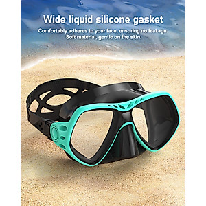 Fawater Swim Goggles with Nose Cover, Professional Anti-Fog and Anti-Leak Clear Snorkeling Mask for Adults and Teens, 9 Colors