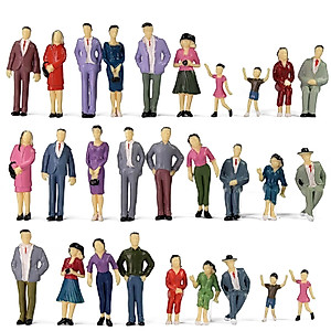 P2501 Model Trains Architectural 1:25 Scale Painted Figures Scale G Sitting and Standing People Model Railway Layout New (28 PCS)