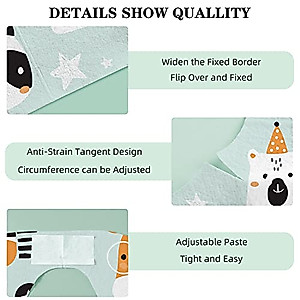 Cosermart Disposable Baby Bibs 50pcs Disposable Travel Feeding Bibs with Food Catcher, Waterproof Individual Packed Eating Bibs For Kids Toddler Infant(Animal)