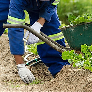 Evridwear Cotton Polyester String Knit Shell Safety Protection Work Gloves for Painter Mechanic Industrial Warehouse Gardening Construction Men & Women 12 Pairs, no Dots, Large Size