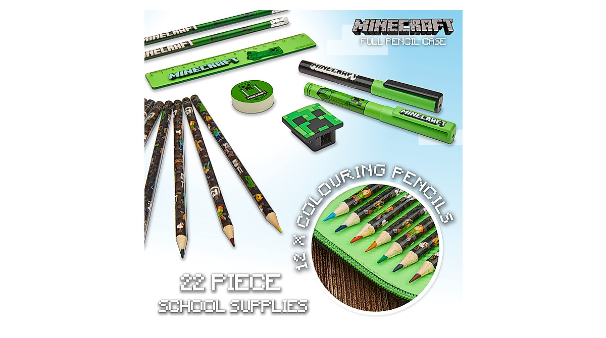 Minecraft Pencil Case – Ideal for Kids & Stationery
