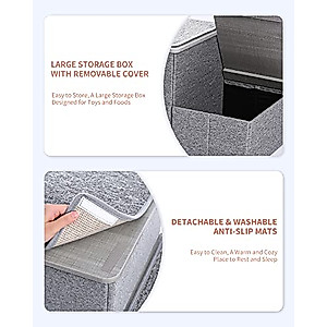 Made4Pets Dog Stairs for High Beds, Small Dogs Pet Steps Stool to Get on Bed, Cat Stairs Ladder, Puppy Toy Storage Folding Doggie Ramp for Couch, Car, Home