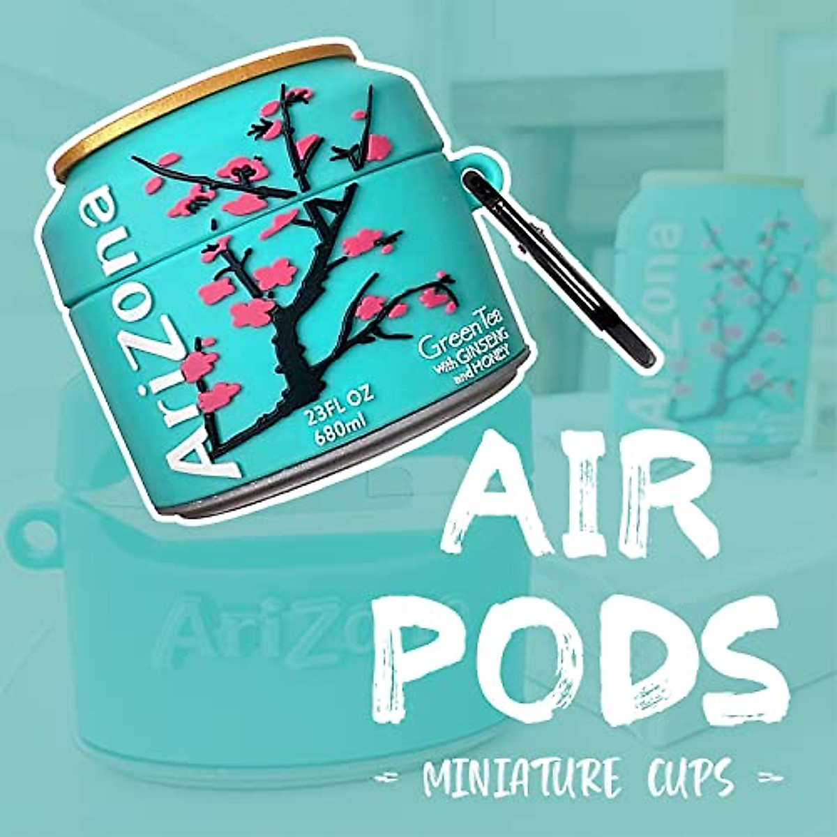 Compatible with Airpods Pro Case, 3D Cartoon Silicone Drink Funny Cute Cool Shockproof Protective Pods Pro Cases Cover Skin Shell for Girls Boys Kids Teens Women