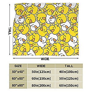 Gbuzozie Fleece Blanket Cute Duckies Lightweight Ultra-Soft Micro Cartoon Rubber Ducks Throw Blanket for Sofa Couch Bed Camping Travel - Super Soft Cozy Microfiber Blanket 50"X40"