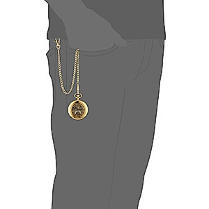 Charles-Hubert, Paris 3972-G Premium Collection Analog Display Mechanical Hand Wind Pocket Watch