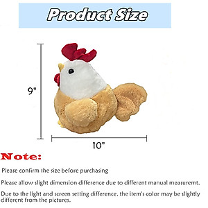 AUCOOMA Chicken Stuffed Animal Plush, Cute Stuffed Chicken Plushie Toy Gifts for Kids 9"
