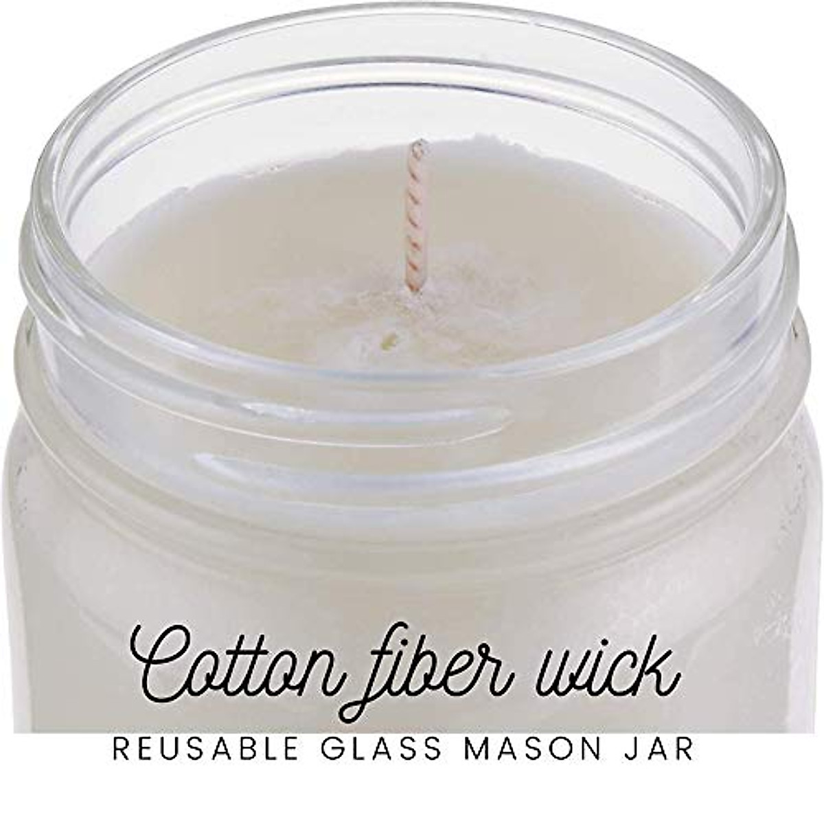 Nika's Home Vanilla Bean Soy Candle 12oz Mason Jar Non-Toxic White Soy Candle-Hand Poured Handmade, Long Burning 50-60 Hours Highly Scented All Natural, Clean Burning Large Candle Gift Décor