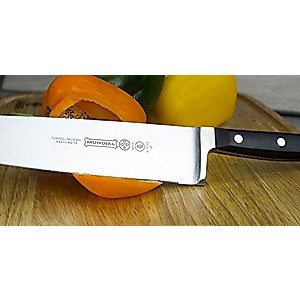 Mundial 5100 Series Black Cooking Knife, 10-Inch Chef's Knife, Polycarbonate Handle, for meat and vegetables, Fully Forged Carbon Stainless Steel