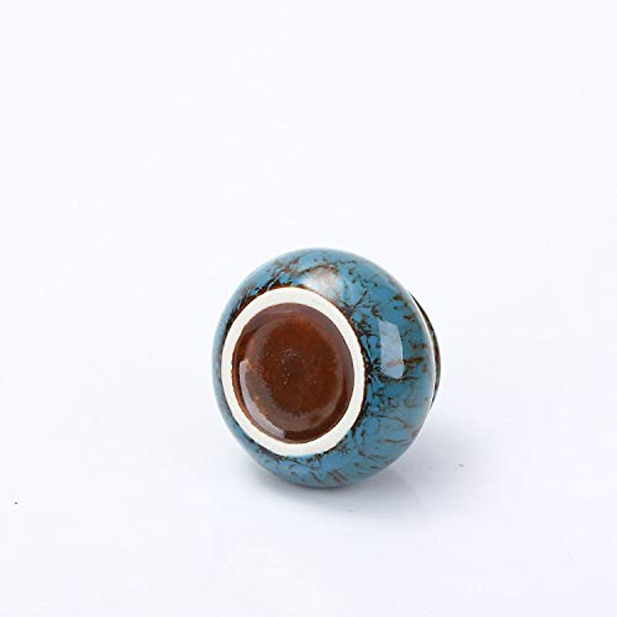 youdear memorials Small Urn for Human Ashes - 1.6'' Handicrafted Urn - Beautiful Tiny Keepsake Urns - Mini Urn Made of Ceramic - Hold 1.2 Cubic Inches of Ashes (Blue) (Blue)