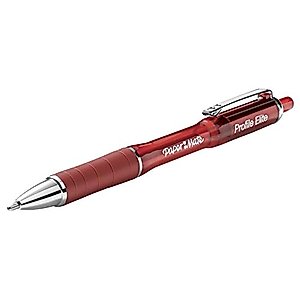 Paper Mate Profile Elite Retractable Ballpoint Pens, Bold Point (1.4mm), Red, Box of 12 (2067505)