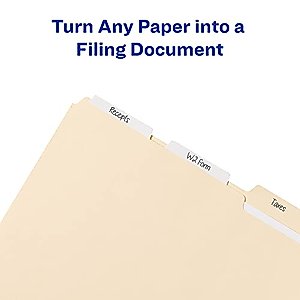 Avery Ultra Tabs, 3" x 1.5", 2-Side Writable, White, 24 Repositionable Filing Tabs (74776) & Margin Ultra Tabs, 2.5" x 1", 2-Side Writable, Assorted Metallic, 24 Repositionable Page Tabs (74786)