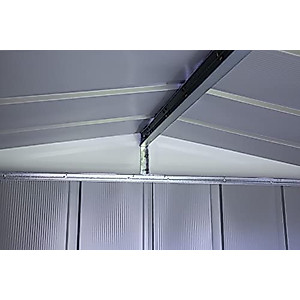 Arrow Classic Steel Storage Shed, 10x14, Flute Grey
