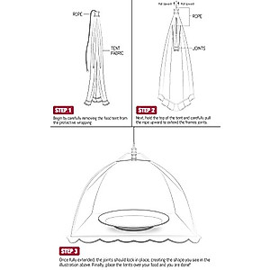 Sorbus Inflatable Serving Bar & food umbrella mesh cover Screen Tent set for Food and Beverages, Perfect for BBQ, Picnic Pool Outdoor Party Supplies, Buffet Luau Cooler (2 Salad Bars 6 Food Umbrellas)
