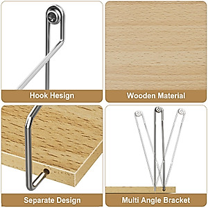 MYITYARD Floating Shelves for Wall Mounted, 15.75" L × 7.87" W Home Decor Wood Shelf Set of 2 for Living Room, Bedroom, Bathroom, Kitchen