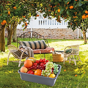 Vcansay 8 L Plastic Bus Tubs Restaurant, Commercial Bus Tubs Box, 5 Packs