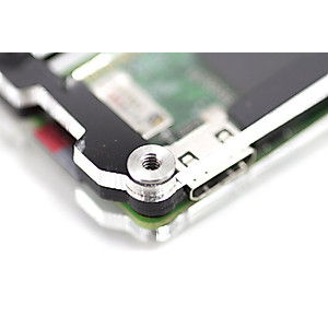 Zebra Zero Case for Raspberry Pi Zero & Zero Wireless ~ Black Ice GPIO by C4Labs