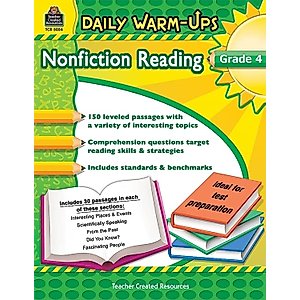 Teacher Created Resources Daily Warm-Ups: Nonfiction Reading Book, Grade 4