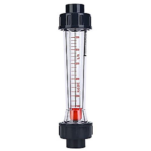 LZS-20(D) Plastic Tube Liquid Flowing Meters 100-1000L/H Liquid Flowing Rate Gauge 25mm/1in Water Rotameter Flat Mouth Hydraulic Valve Fittings Liquid Measuring Tool
