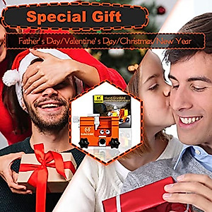 Chainsaw Sharpening Tool, Chainsaw chain Sharpener with 4Pcs Burrs, Manual Chainsaw Sharpener Jig Set with Carry Bag, Portable Chainsaw Sharpener kit for 4"-22" Chain Saws, Lumberjack, Garden Worker