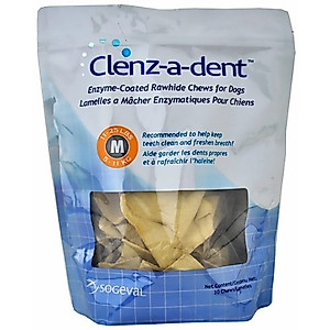 Clenzadent Rawhide Chews for Dogs Medium (30 ct) by Clens-a-dent