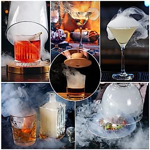 Moskiboly Cocktail Smoker Kit Old Fashioned, Whiskey Smoker Kit with Torch, Bourbon Smoker Infuser Kit with 6 Flavors of Wood Chips, Christmas Birthday for Men, Father(with lid)