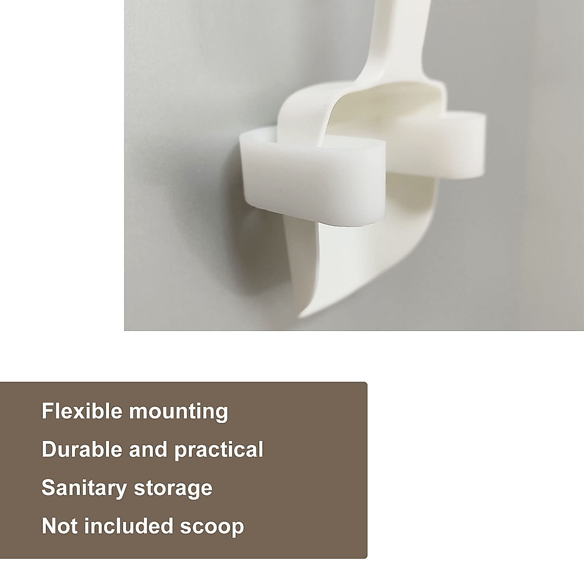 PIAOLGYI 2 Pcs Ice Scoop Holder for Frigidaire Countertop Ice Maker Scooper Accessory Compatible with Frigidaire EFIC117-SS 26 Pound Ice Maker,White(Ice Scoop NOT Included)