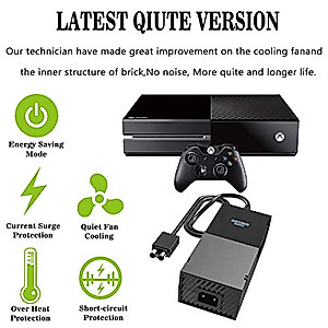 Power Brick Compatible with Xbox One Power Supply Brick for Xbox One, KSW KINGDO Power Supply for Microsoft Xbox one [Sole Newest Quietest Version]
