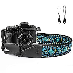 Dulphee Camera Strap, Jacquard Weave 2" Shoulder Neck Straps for All DSLR Cameras Men Women Photographers