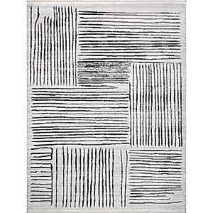 nuLOOM Soraya Striped Tiles Area Rug, 8' x 10', Light Grey