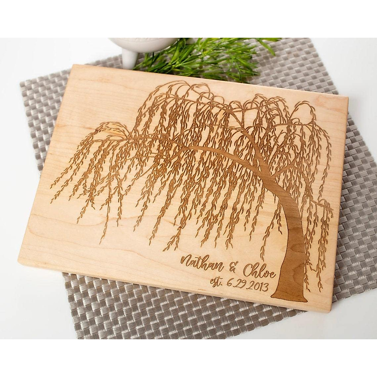 Personalized Cutting Board -Willow Tree - Perfect for 9 Year Anniversary Gift