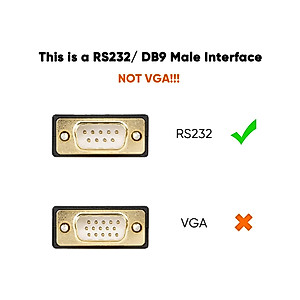 CableCreation 3.3 Feet USB to RS232 Serial Cable with Prolific PL2303 Chip, DB9 Adapter for Windows 11,10, 8.1, 8,7, Linux, Mac OS, 1M /Black