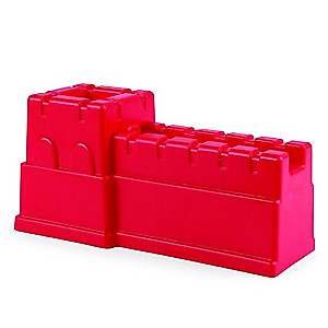 Hape Beach Toy Great Castle Walls Sand Shaper Molds Toys, Multicolor, Red