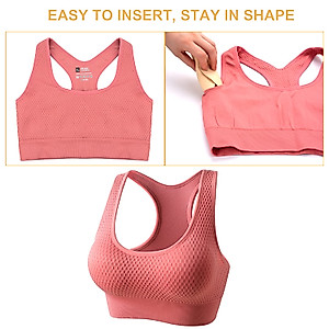 Nimiah Bra Insert Pads 3 Pairs Round Sports Bra Replacement Pads Inserts | Removable Bra Cups for Dresses Swimsuits Fits D