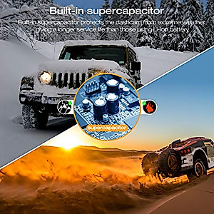 3 Channel 4K Dash Cam Front and Rear Inside with 64GB SD Card, 4K+1080P Dash Camera Front and Inside, Triple Car Camera 2K+1080P+1080P with IR Night Vision, WDR, 170°Wide Angle, Parking Monitor