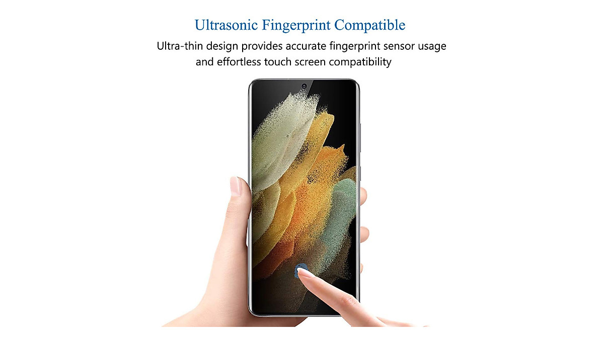 [2 Pack]Galaxy S21 Ultra Privacy Screen Protector Support Fingerprint ...