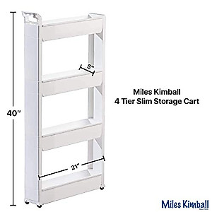 Miles Kimball Slim Storage Cart 4 Tier