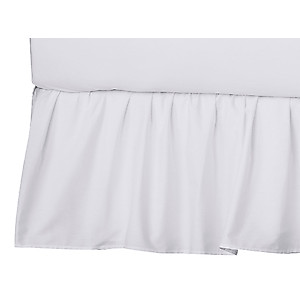 TL Care 100% Natural Cotton Percale Crib Bed Skirt, Baby Blue, Soft Breathable, for Boys and Girls
