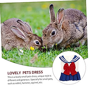 Mipcase 1pc Dress Photo Lovely Clothes with Chinchilla Creative Funny Squirrel Outfits Costume Cotton Costumexs Mini Clothesxs Hamster Small Decorative Xs Bowknot Bunny Dog Cute Propxs