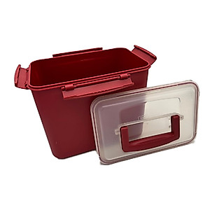 Generic Food Storage Container Kimchi Fermentation Compatible with Samsung LG All Refrigerator 7L 3.2L Set, RED