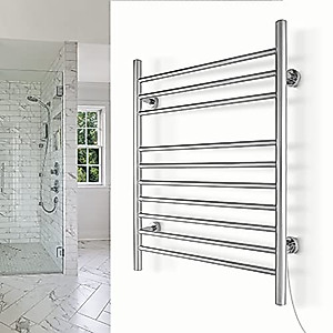 WarmlyYours TW-F10PS-HP Infinity Towel Warmer, Polished, Dual Connection, 10 Bars