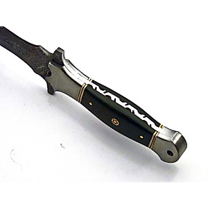 Skokie Knives Custom Hand Made Damascus Steel Hunting Knife Handle Green Micarta with White Fiber (G.D)