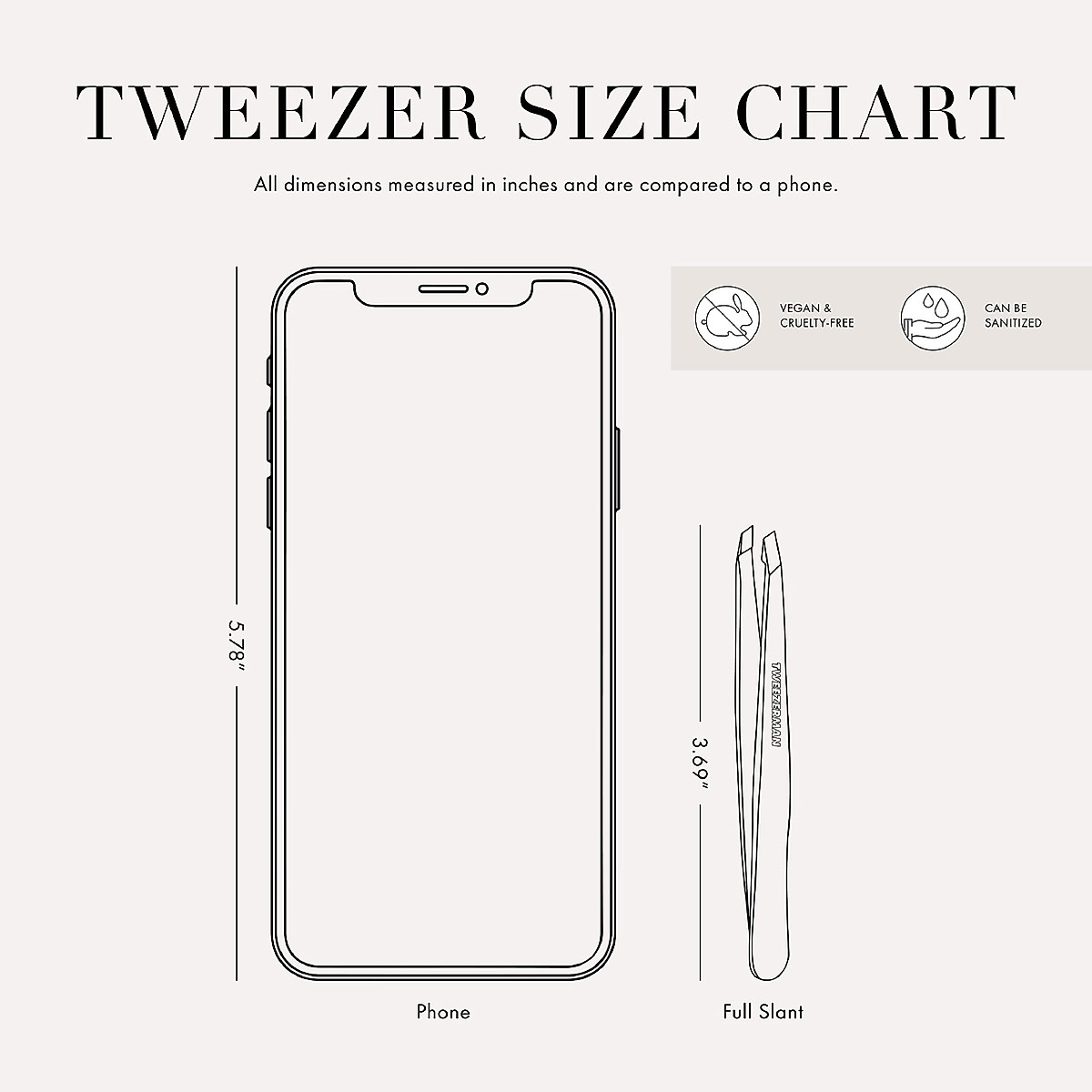 Tweezerman Stainless Steel Slant Tweezer - Eyebrow Tweezers for Women and Men (Classic Stainless)