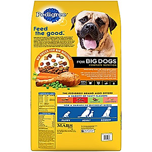 PEDIGREE Complete Nutrition Adult Dry Dog Food Roasted Chicken, Rice & Vegetable Flavor Dog Kibble, 46.8 lb.Bag