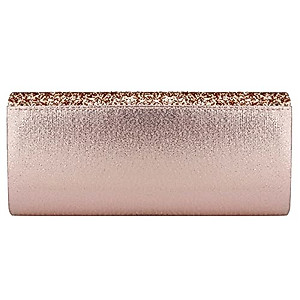 KALINNU Evening Bag Clutch Purses for Women,Evening Clutch Party Shoulder Handbag Wedding Bag (Pink)