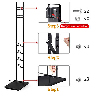 Haturi Vacuum Stand, Vacuum Accessories Stable Metal Storage Bracket Holder for Dyson Handheld V15 V11 V10 V8 V7 V6 Cordless Vacuum Cleaners, Black DC30 DC31 DC34 DC35 DC58 DC59 DC62 DC74