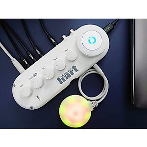 Maker hart Just Combo V 5 Channel Bluetooth Audio Mixer/4 Stereo+Mic IN/Bluetooth IN&OUT/USB Audio OUT/RCA OUT