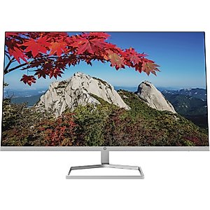HP M27fd FHD 65w USB-C Monitor - Works With Chromebook - Computer Monitor with 27-inch IPS Display(1080p)- Eyesafe & 99% sRGB - AMD Freesync- HDMI, VGA & USB-C (Renewed), Silver