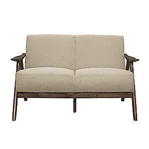 Lexicon Elle Fabric Loveseat, Beige