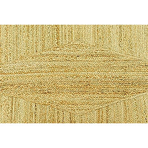 CASAVANI Collection Rectangular Area Rug - 4x6 Ft' Beige Braided Jute Rug Geometric Kilim Rug Indoor Outdoor Use Carpet Flatweave Rugs for Bedroom Dining Room Living Room